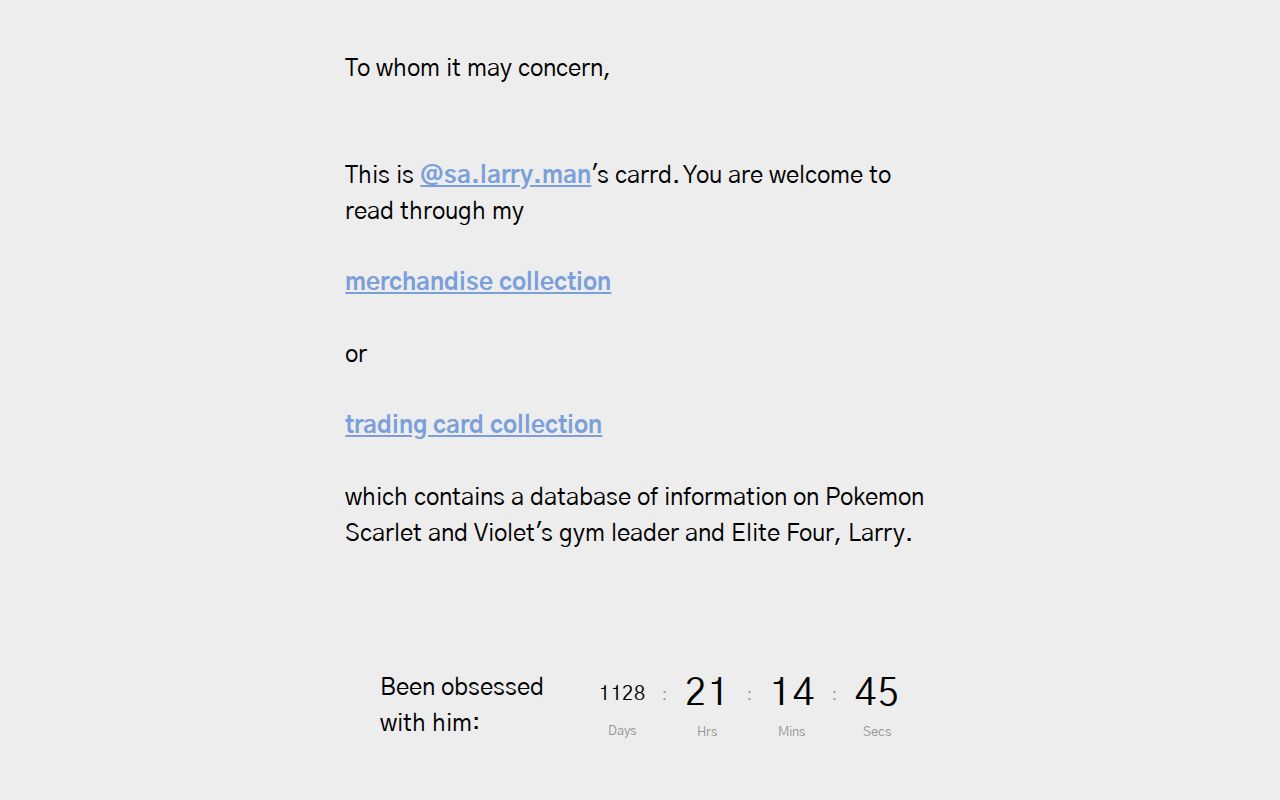 Larry Pokemon Database